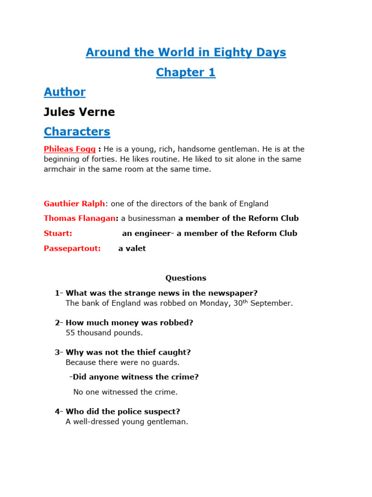 Novel - Chapter 1 Questions | PDF
