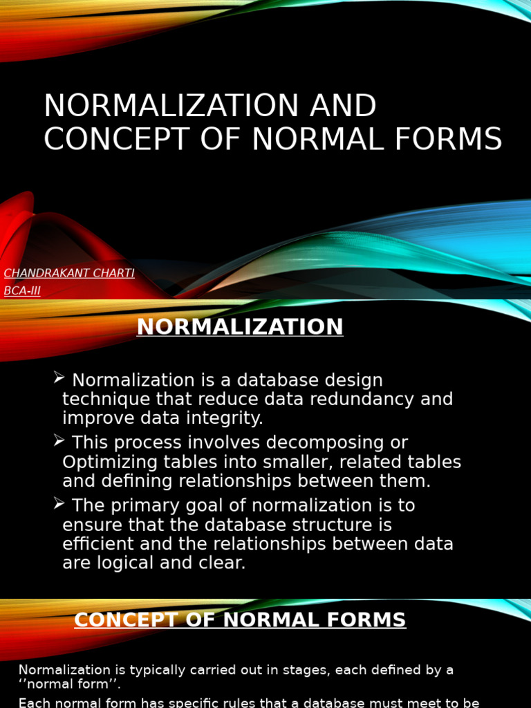Normalization and Concept of Normal Forms | PDF | Computer Data | Data Management