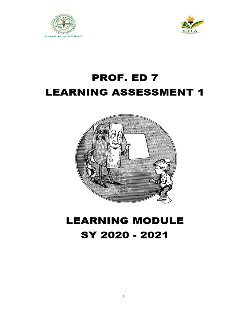 Ped 7 Assessment Learning 1 2 | PDF | Educational Assessment | Learning