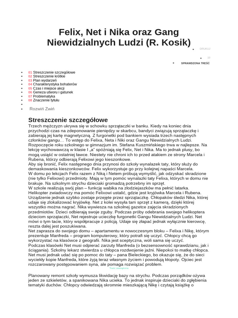 Felix - Lektura | PDF