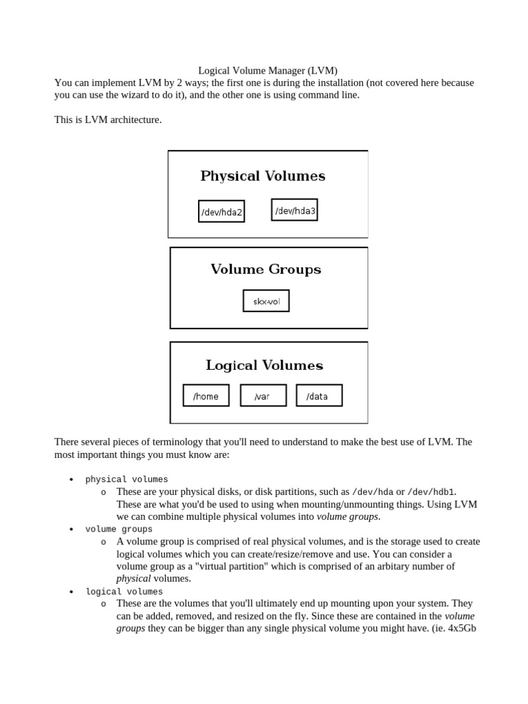 Logical Volume Manager | PDF | Computer Architecture | Data