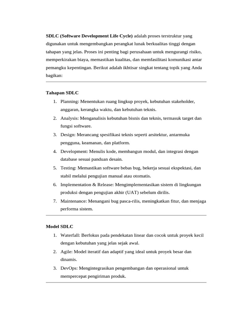 SDLC | PDF