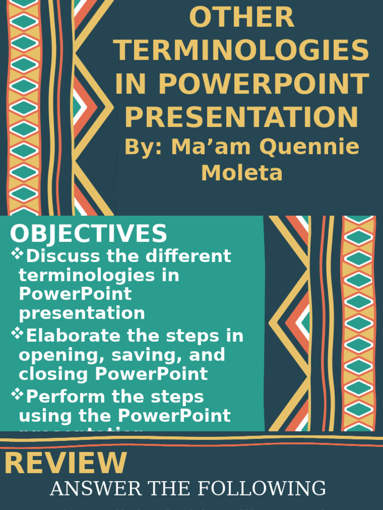 Other Terminologies in Powerpoint Presentation | PDF | Microsoft Power ...