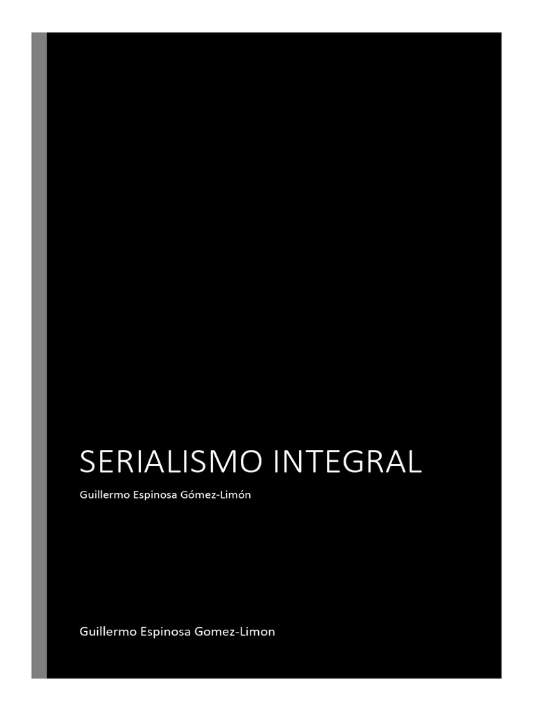 Serialismo Integral | PDF | Teoría musical | Las artes escénicas