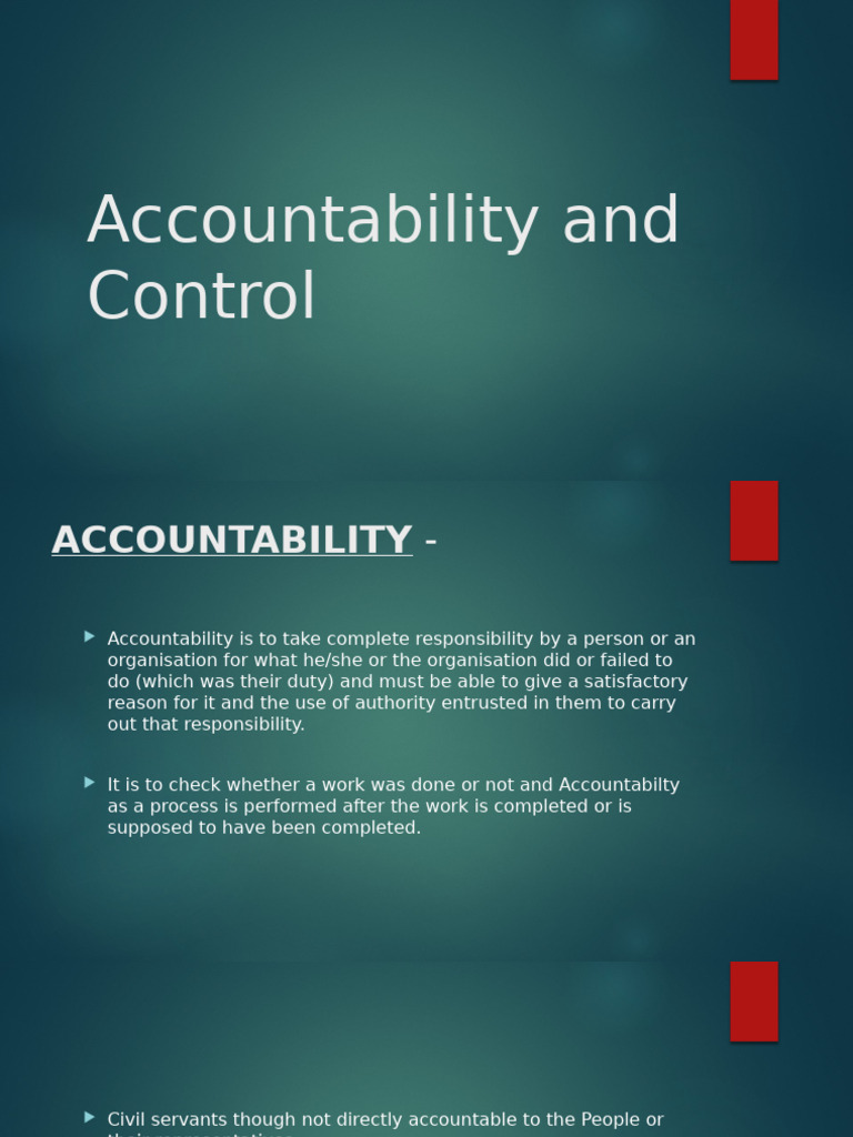 GPP Chapter 5 Accountability | PDF | Accountability | Bureaucracy