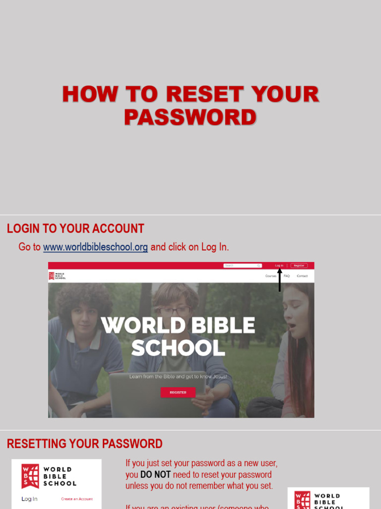 Student Reset Password | PDF
