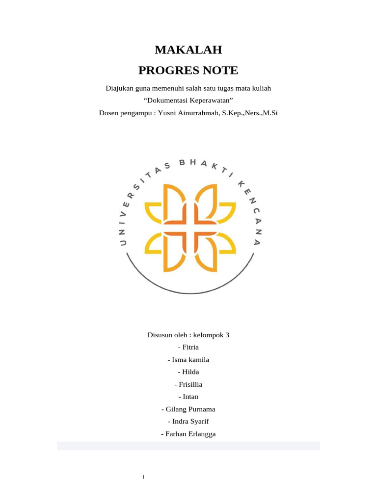 Makalah Progres Note | PDF