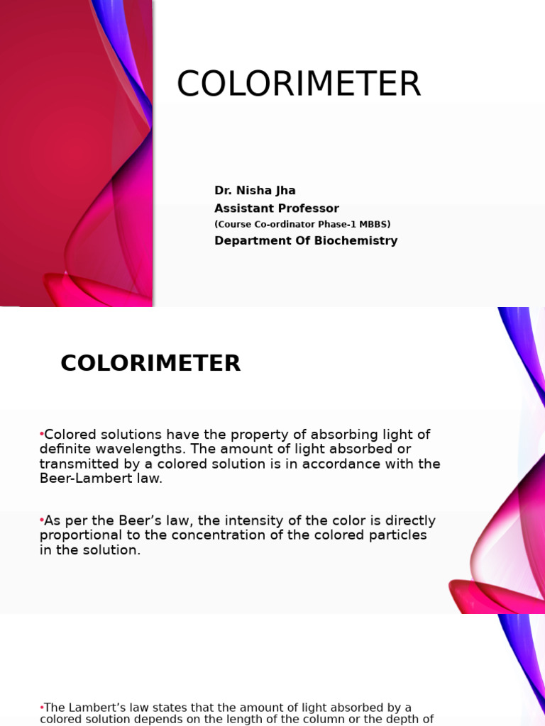 colorimeter (1) | PDF | Color | Absorbance