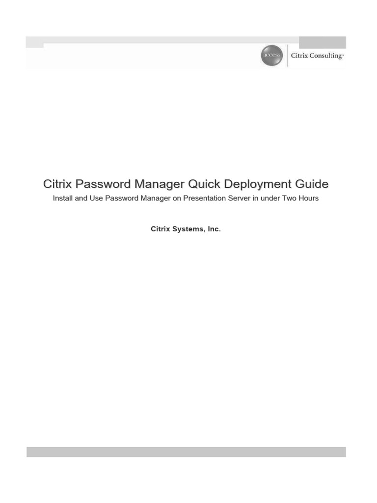 2 - Citrix Ps Manager Guide2 | PDF | Active Directory | Password