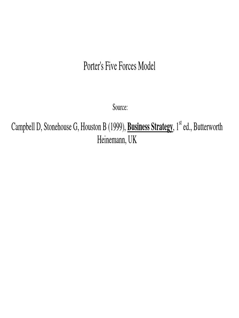 Understanding Porter's Five Forces Model | PDF