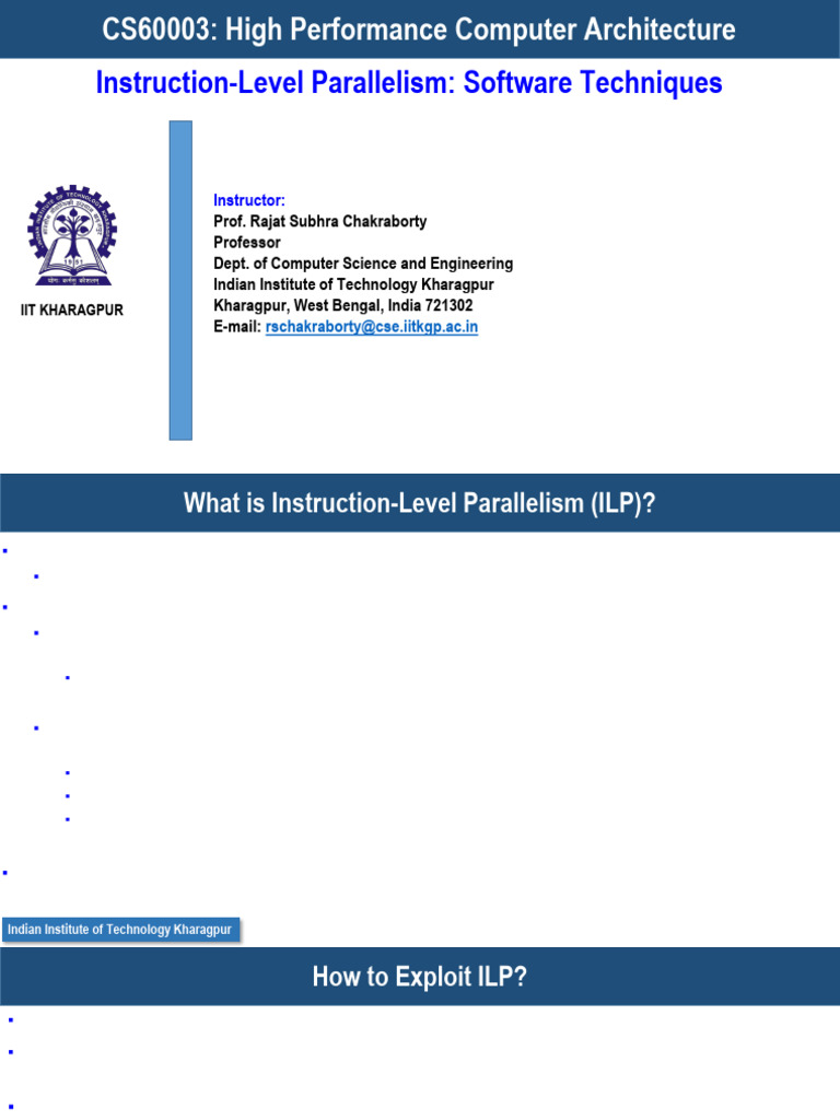 Topic 5 Instruction Level Parallelism Software Techniques | PDF | Parallel Computing | Central ...