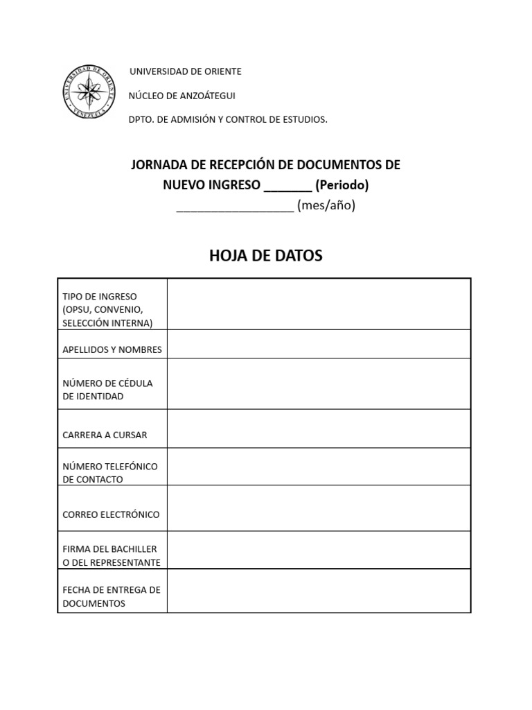 Hoja de Datos Nuevos | PDF