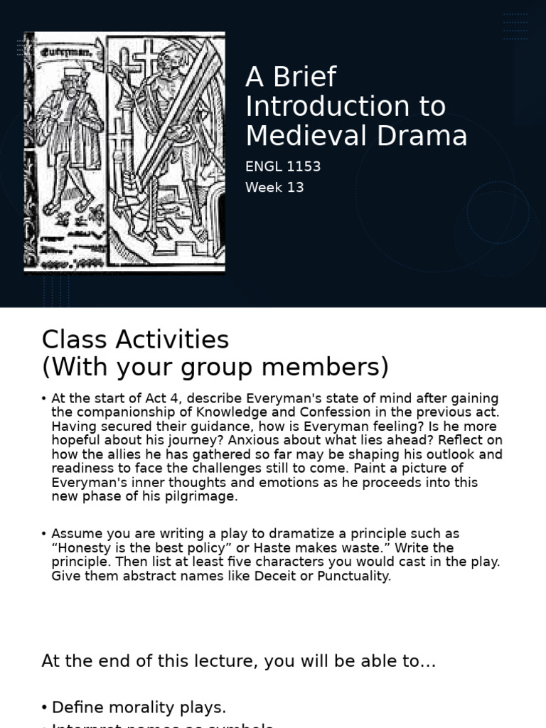 Week 13 The Morality Play | PDF