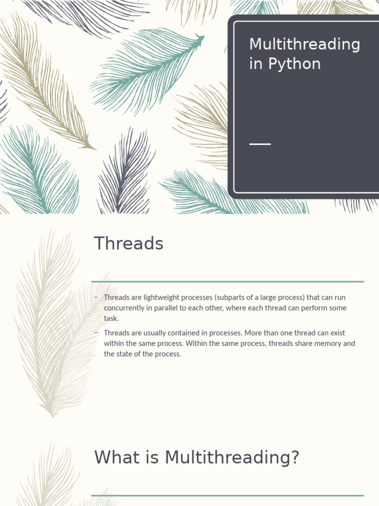 Multithreading in Python | PDF Multithreading in Python | PDF