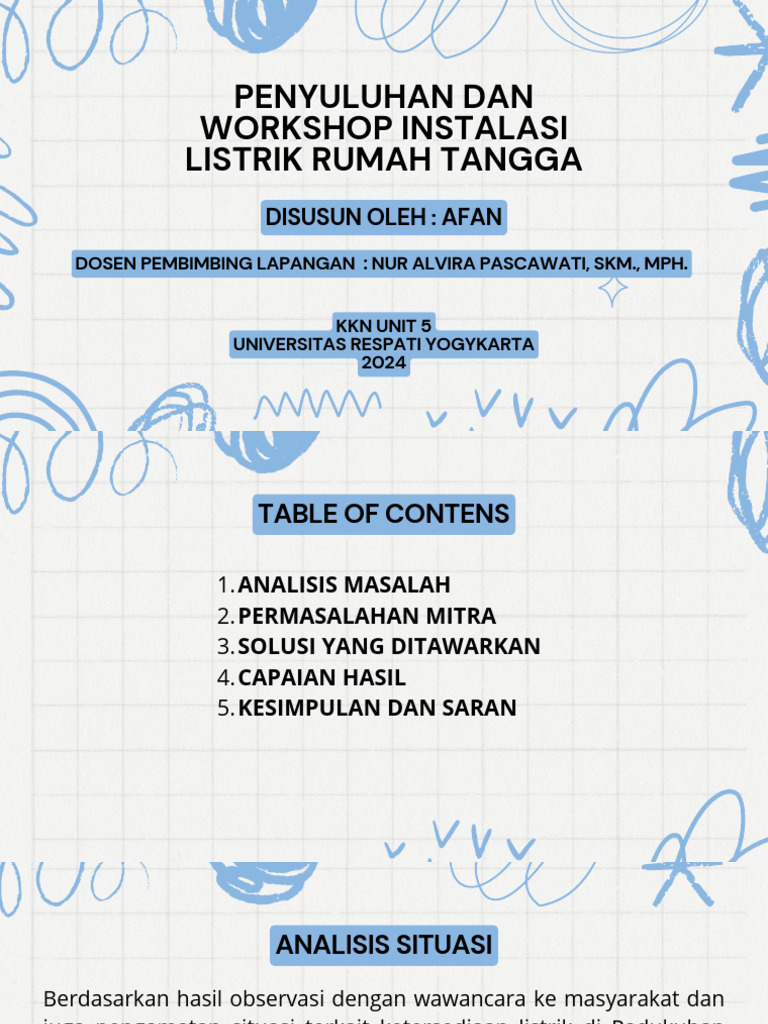PENYULUHAN DAN WORKSHOP INSTALASI LISTRIK RUMAH TANGGA | PDF