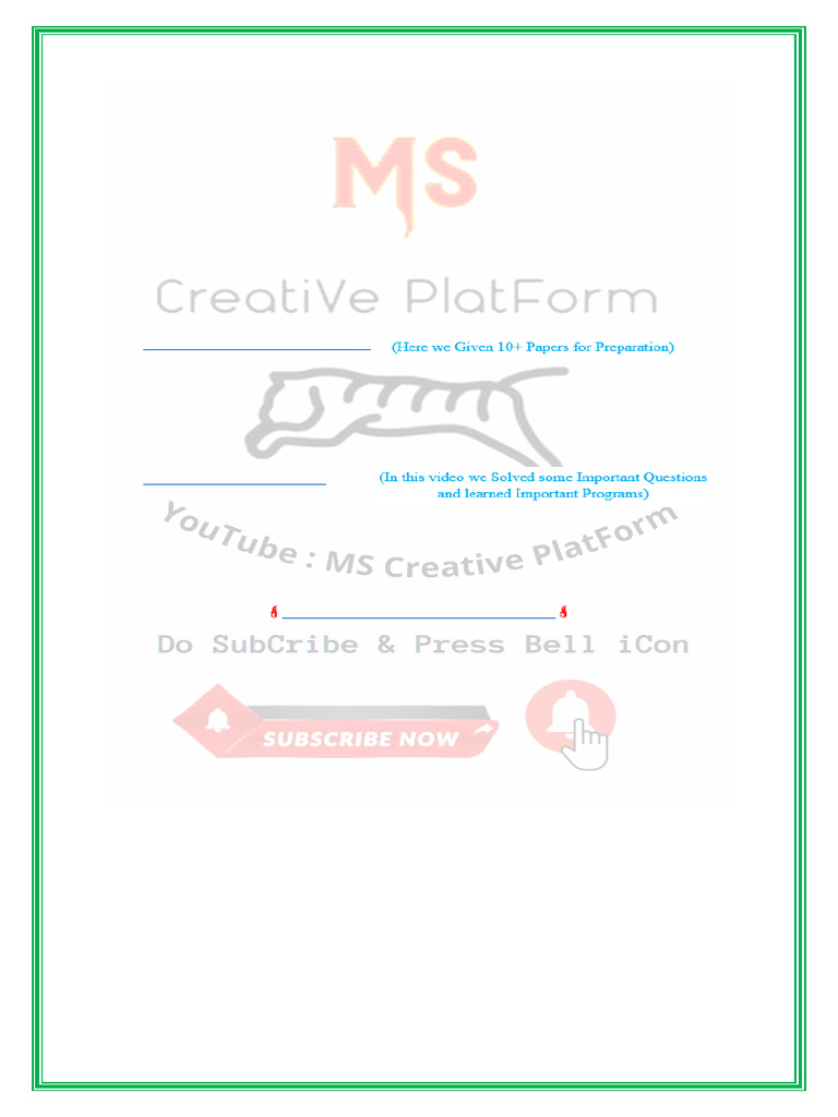 CS201 10+ Current Papers 2022 -1 | PDF