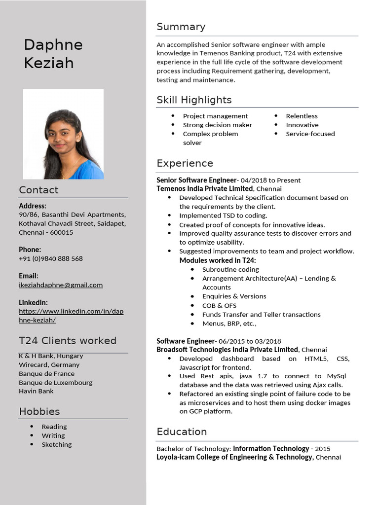 Daphne Keziah | PDF | Information Technology | Software Engineering