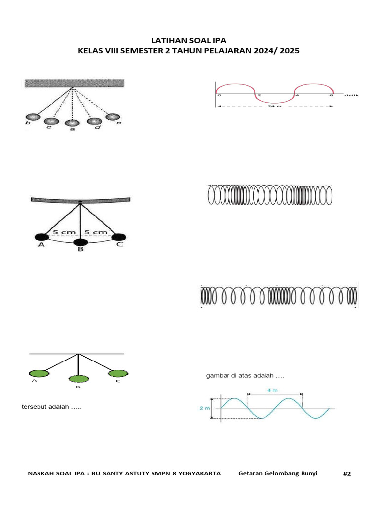 Soal IPA Kelas 8: Getaran & Gelombang | PDF