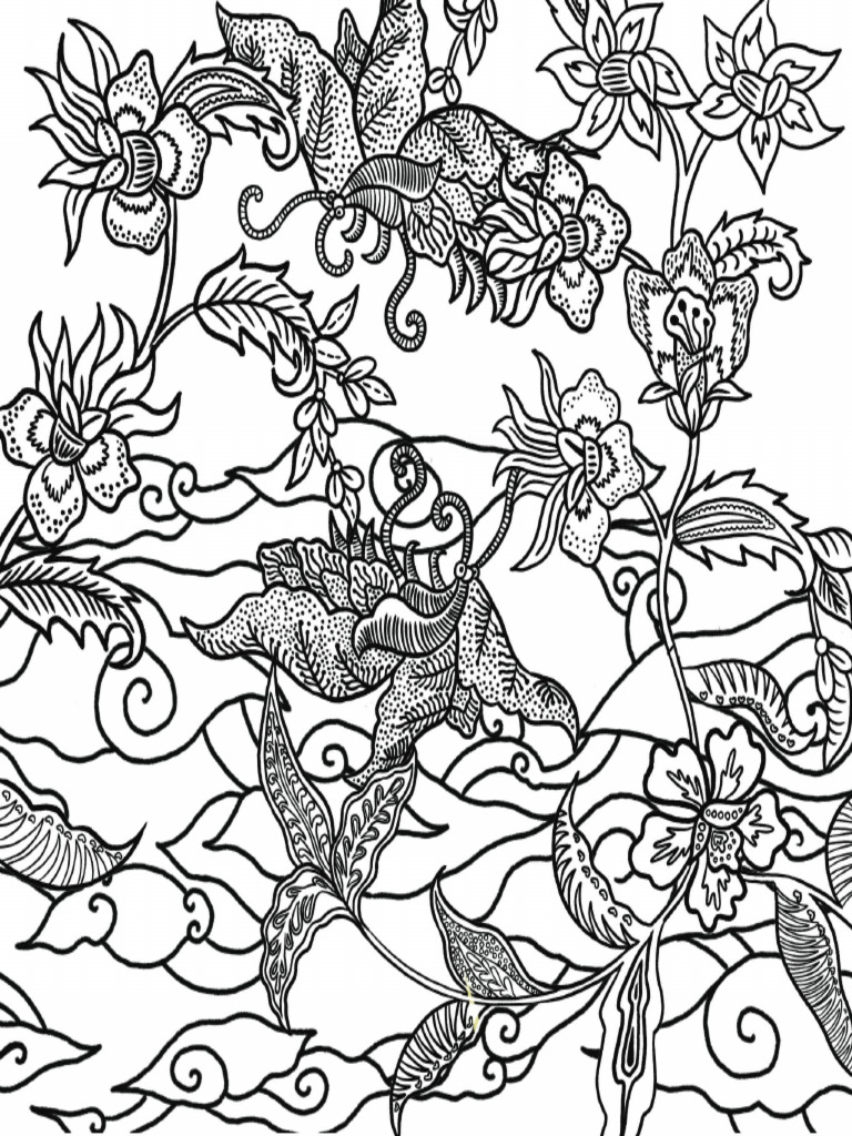 Coloring Page Motif Batik | PDF