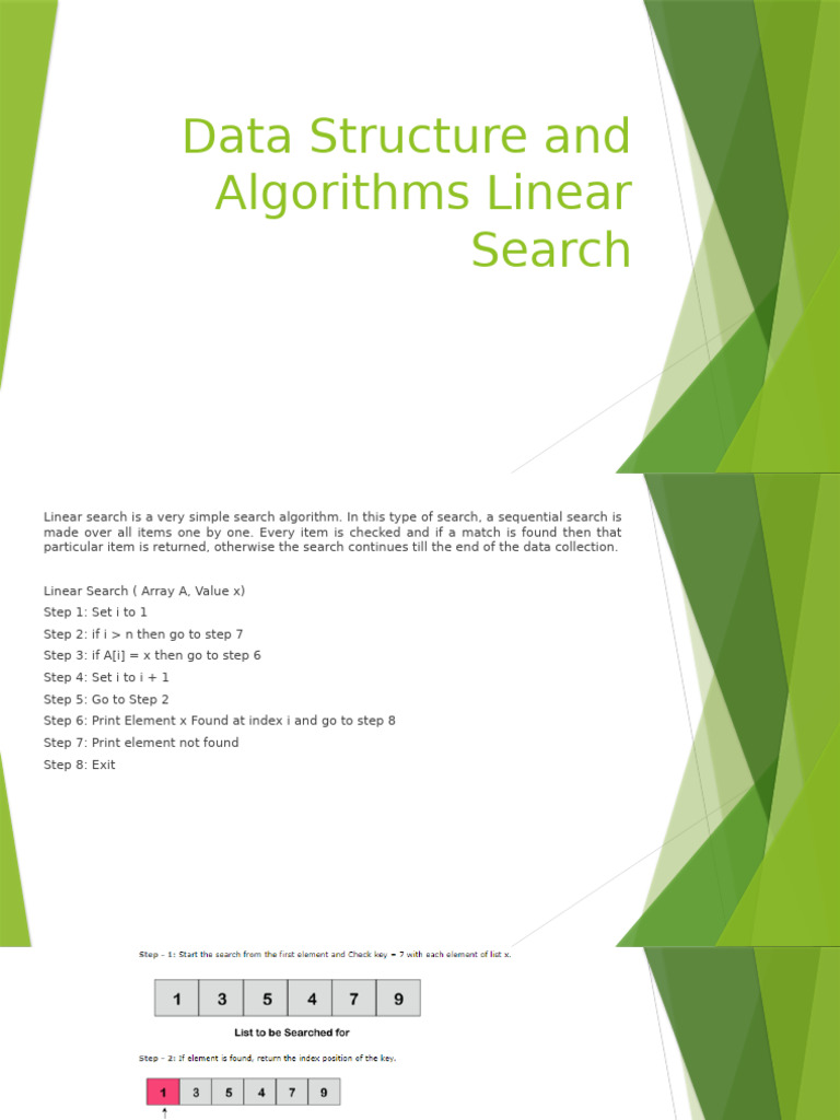 Data Structure and Algorithms Linear Search | PDF
