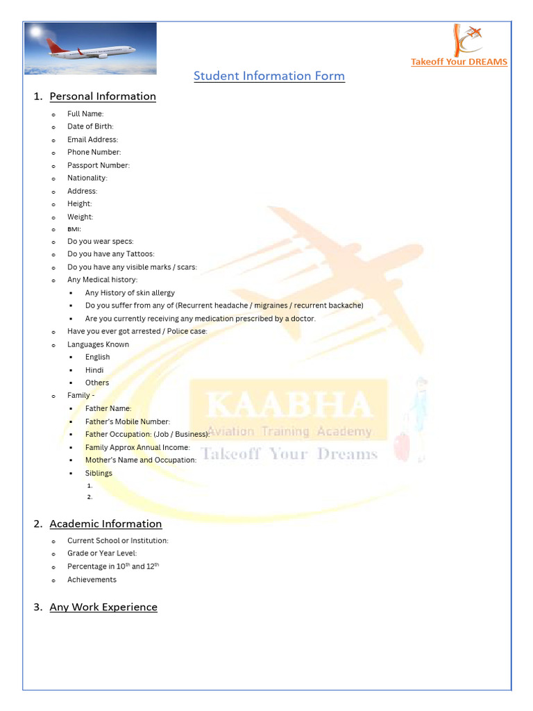 Student Inquiry Form | PDF