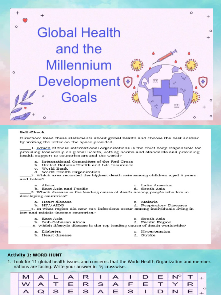 MDG Health 10 QTR 3 SY 2024 25 | PDF | Poverty | Poverty & Homelessness