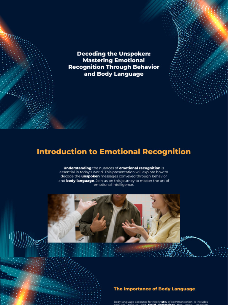 Slidesgo Decoding The Unspoken Mastering Emotional Recognition Through Behavior and Body ...