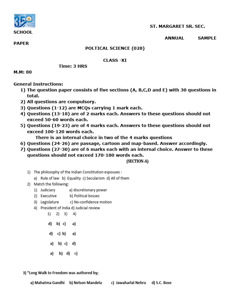 Sample Paper 2 | PDF | Government | Justice