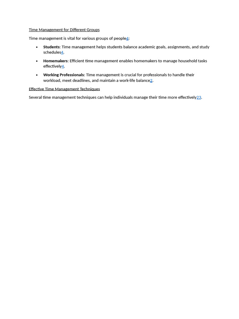 The Importance of Time Management 3 | PDF