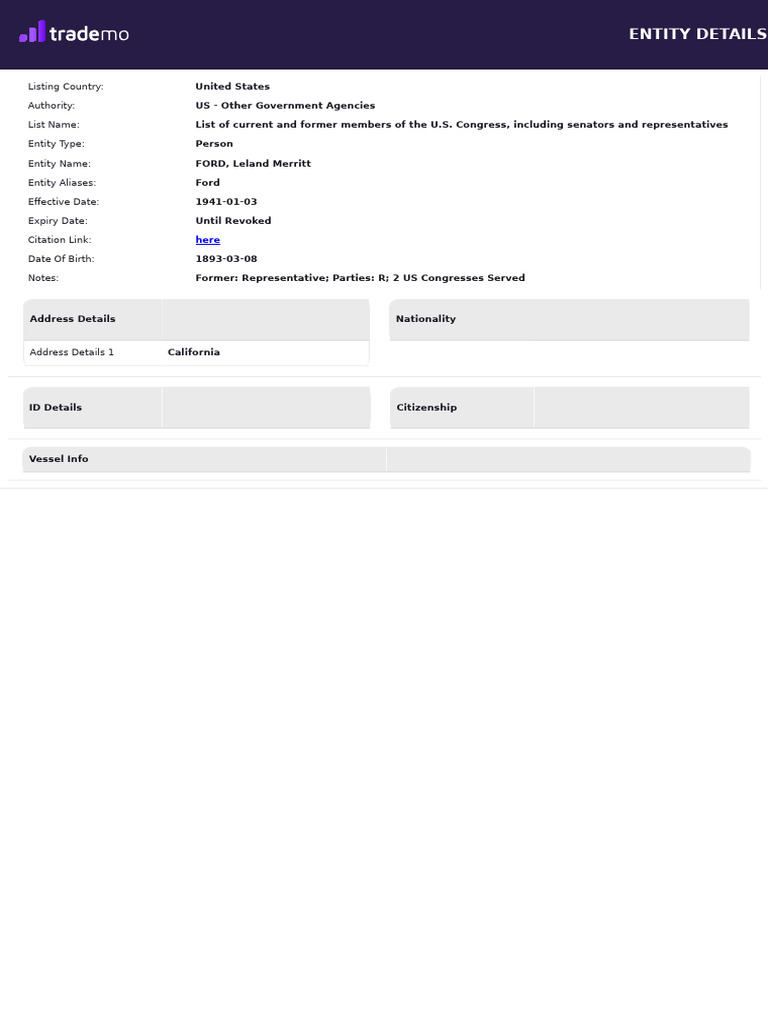 Ford, Leland Merritt (A.k.a. Ford) Entity Details | PDF