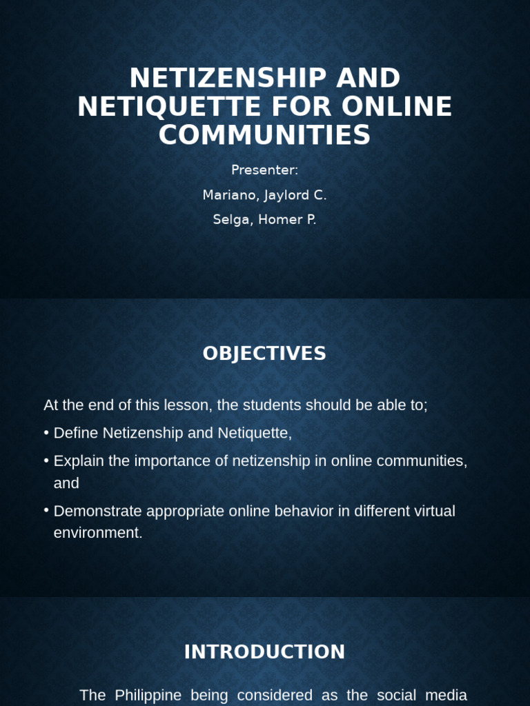 Understanding Netizenship and Netiquette | PDF