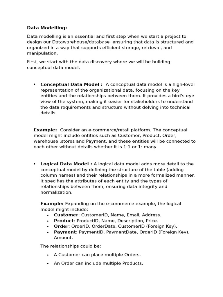 Data Modelling for Databases Explained | PDF | Data Model | Conceptual Model