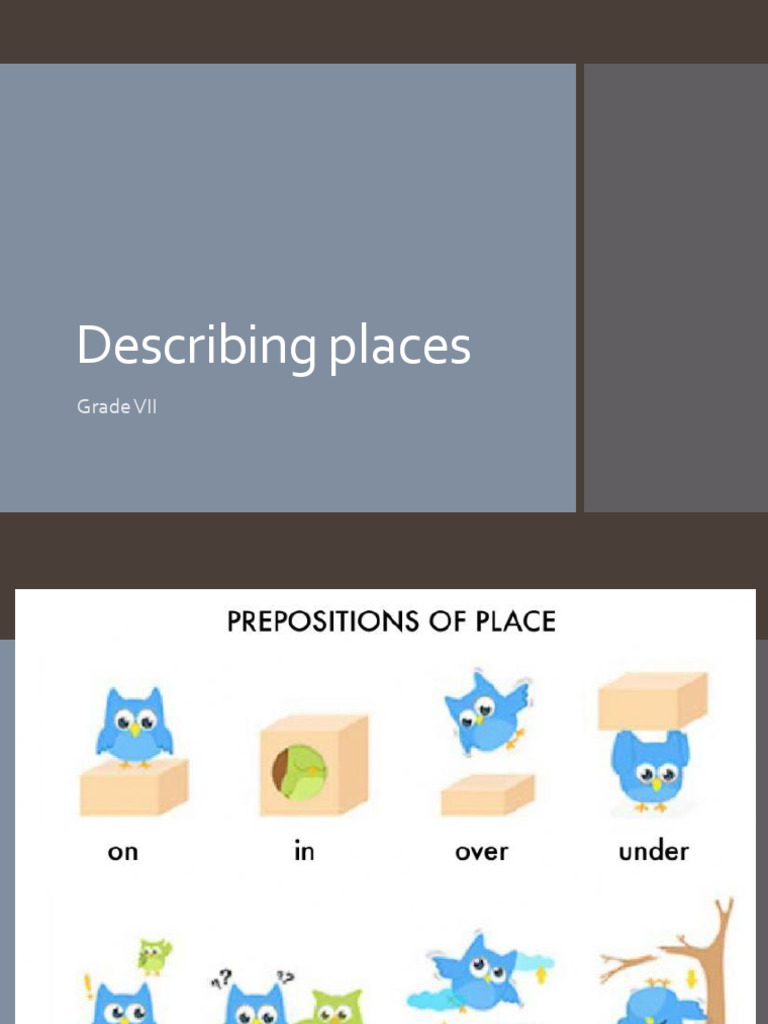 Describing Places for Grade VII | PDF