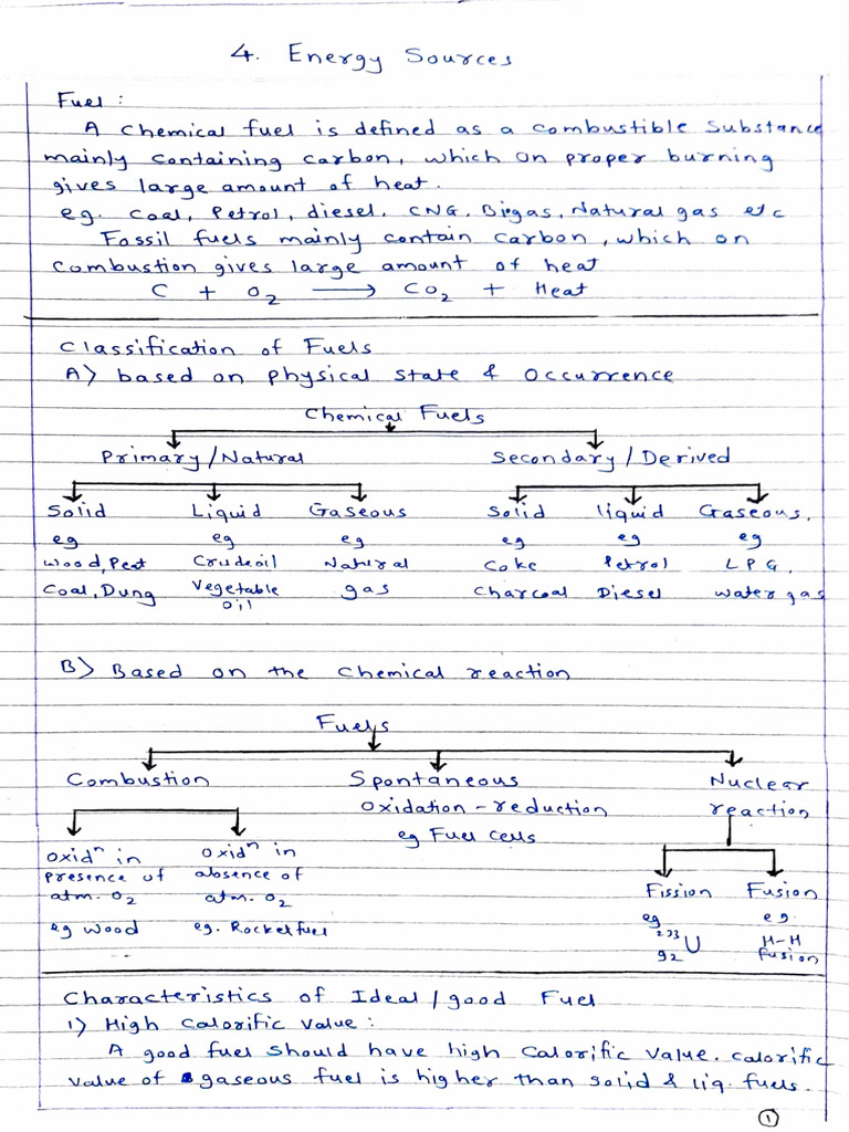 Unit 4 Energy Soueces | PDF | Combustion | Physical Chemistry