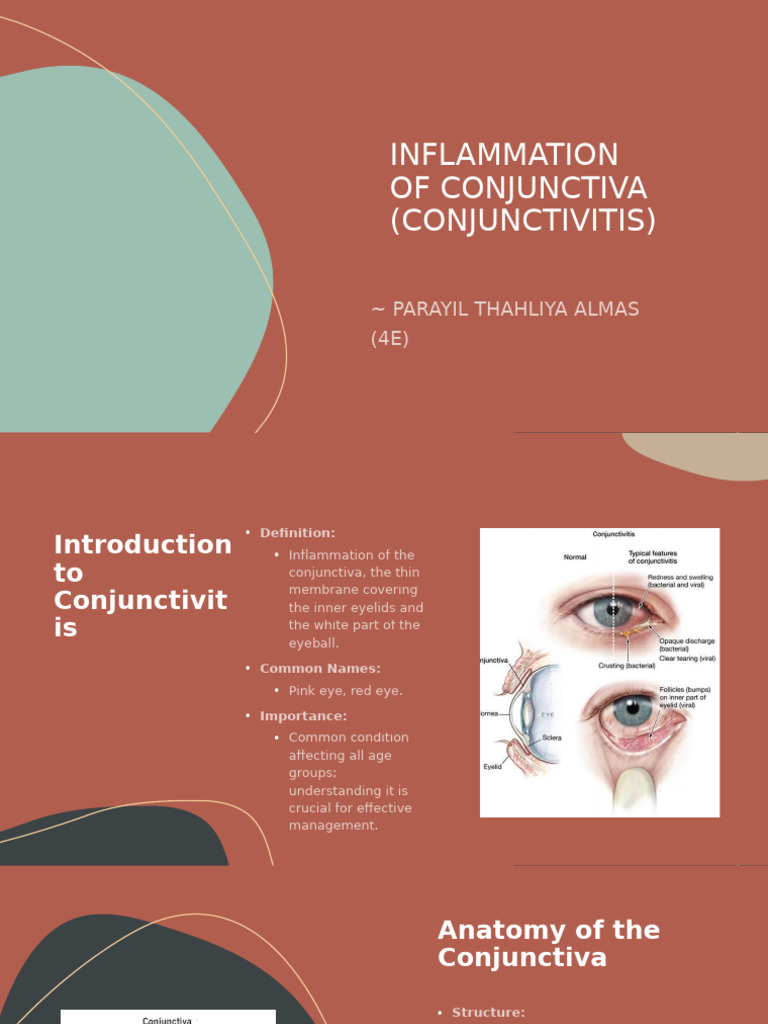 Inflammation of Conjunctiva | PDF | Medical Specialties | Diseases And Disorders
