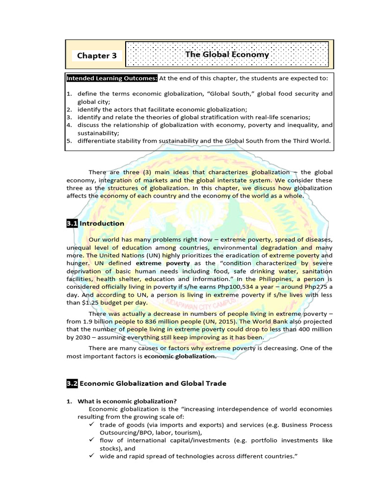 Understanding Economic Globalization | PDF | Cost Of Living | Poverty ...