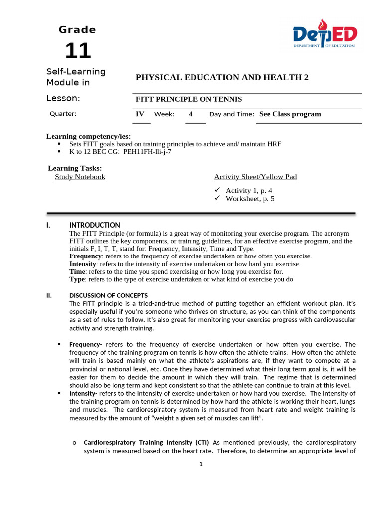PE2_Q4_MODULE3 | PDF | Clinical Medicine | Sports Science