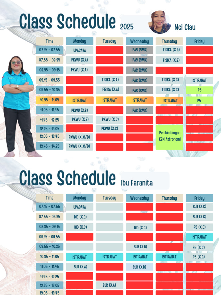 Class Schedule | PDF