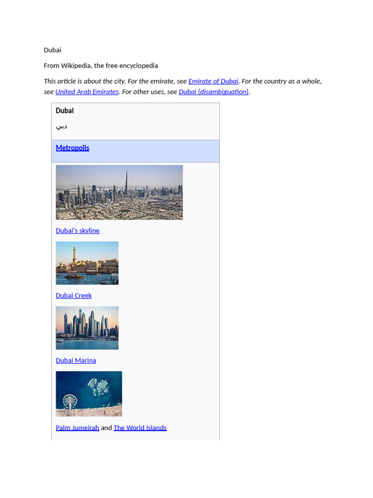Dubai 1 | PDF | Dubai | United Arab Emirates