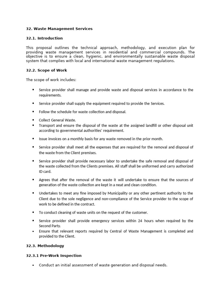 Waste Management Services | PDF | Waste | Waste Management