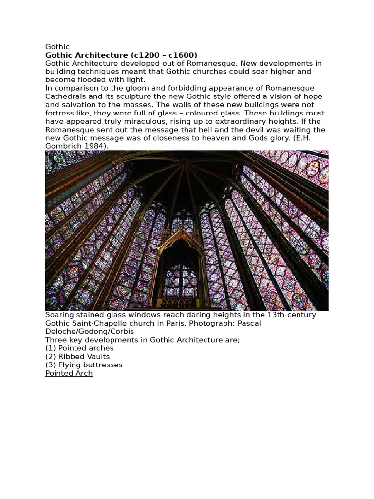 Gothic - Romanesque Architecture | PDF | Gothic Architecture | Vault ...
