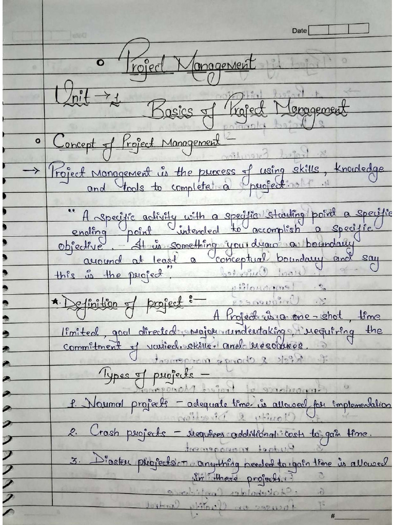 Project Management Notes | PDF