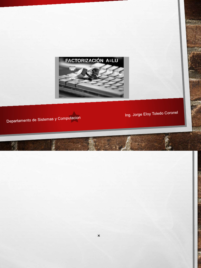 Descomposicion LU | PDF | Objetos matemáticos | Matemáticas