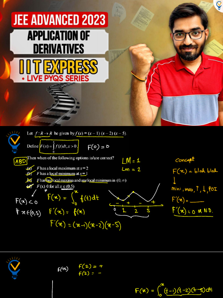 Application of Derivatives - Adv. PYQs | PDF