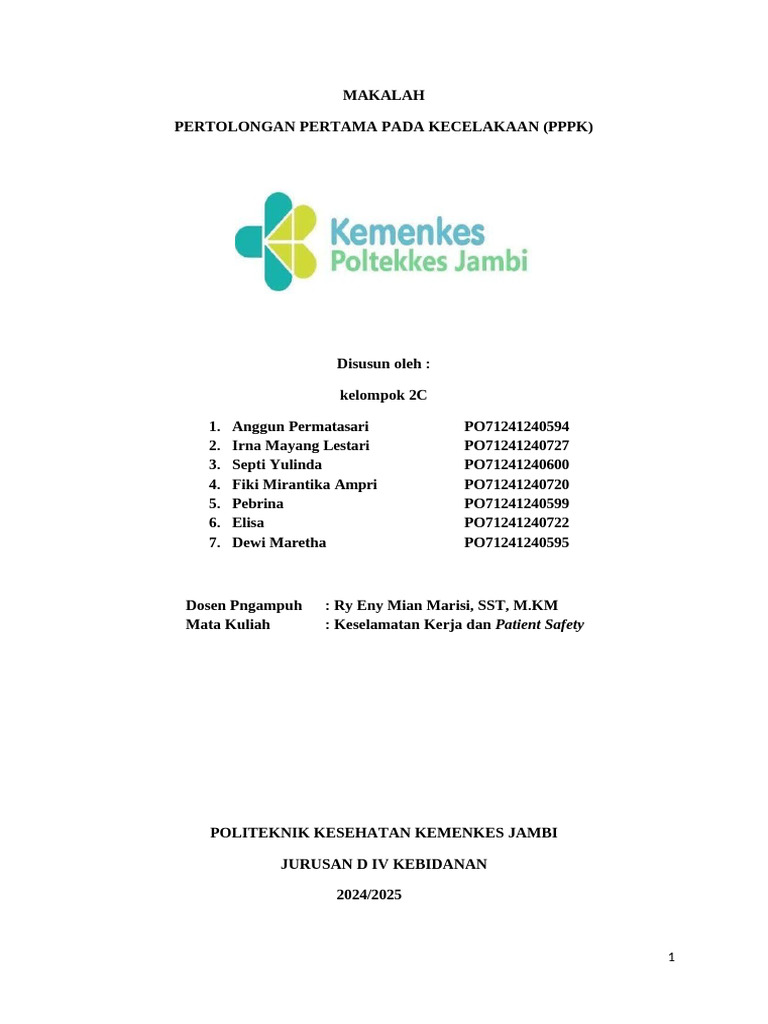 K.2C (Keselamatan kerja dan patient safety) | PDF