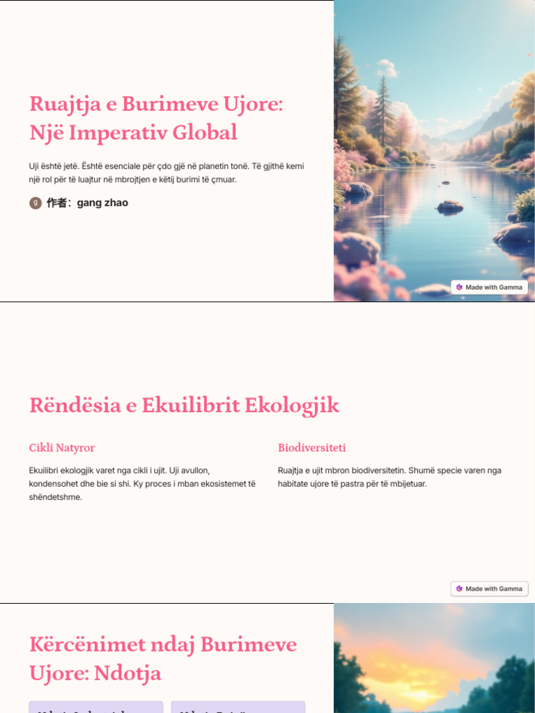 Ruajtja e Burimeve Ujore Nje Imperativ Global | PDF