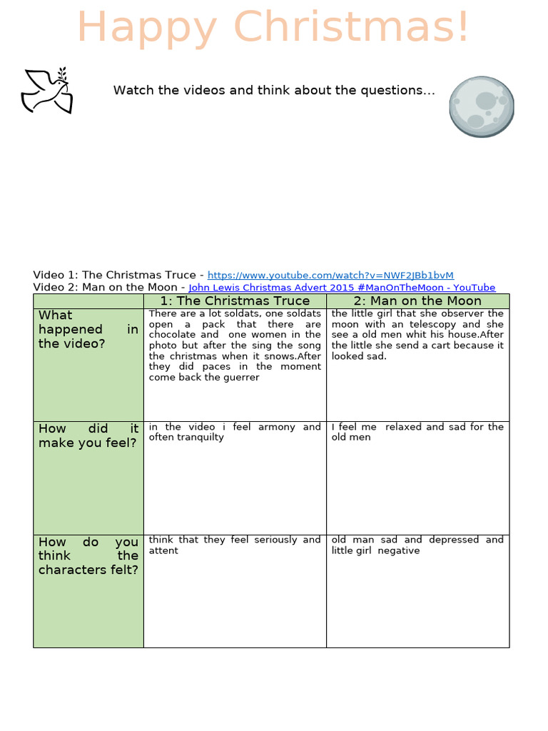 Christmas Homework | PDF