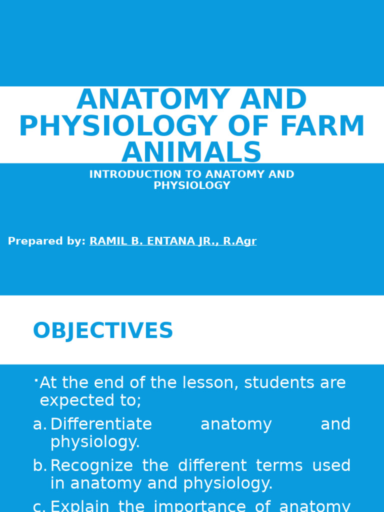 Anatomy and Physiology of Farm Animals | PDF | Anatomical Terms Of ...