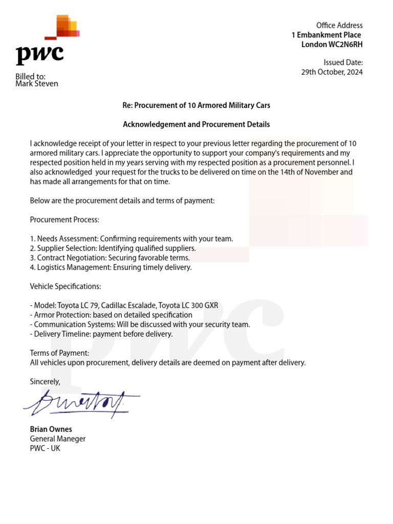 Pwc-Uk Procurement | PDF