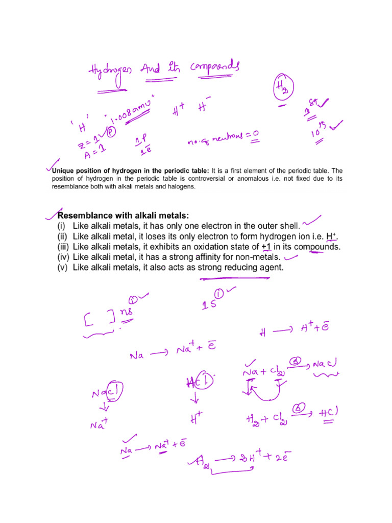 Hydrogen and It's Compounds-1 | PDF